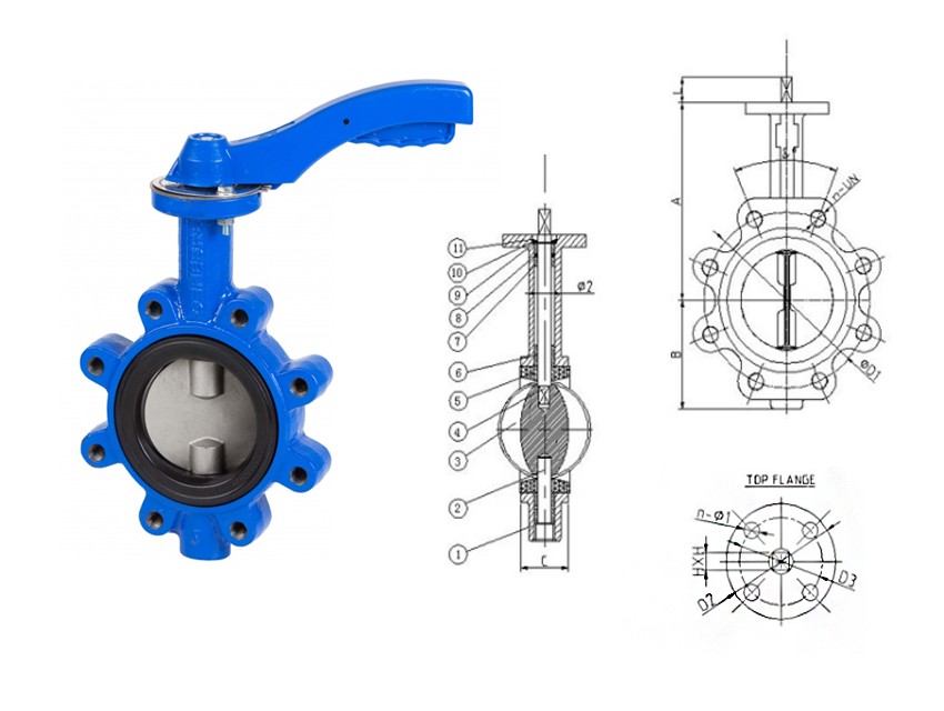 6 inch Lug Type Butterfly Valve | Butterfly Valve Lug | DFVVALVE